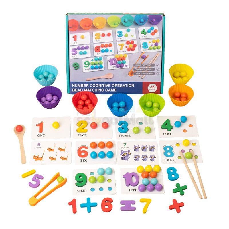 Number Cognitive Operation Bead Matching Game – Preschool mall ...
