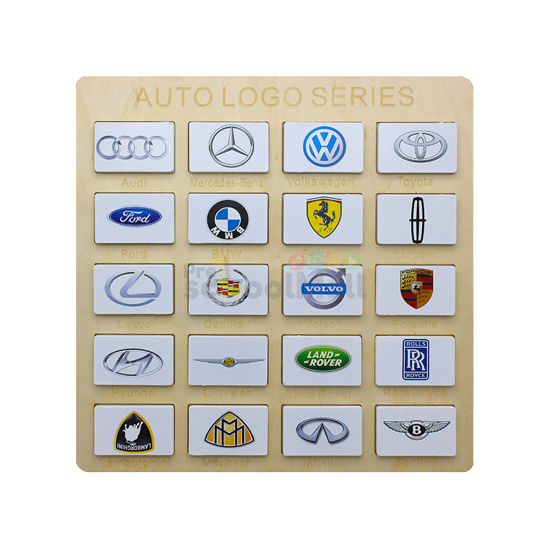 Wooden Auto Logo Series Board – Preschool mall - Preschool Supplies ...