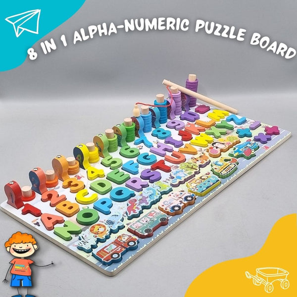 8 In 1 Alpha-Numeric Puzzle Board – Preschool mall - Preschool Supplies ...