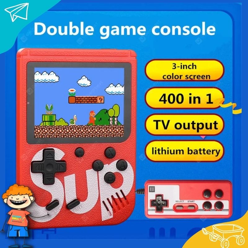 2 Player Big Screen SUP Handheld Game Console 400 in 1 – Preschool mall ...