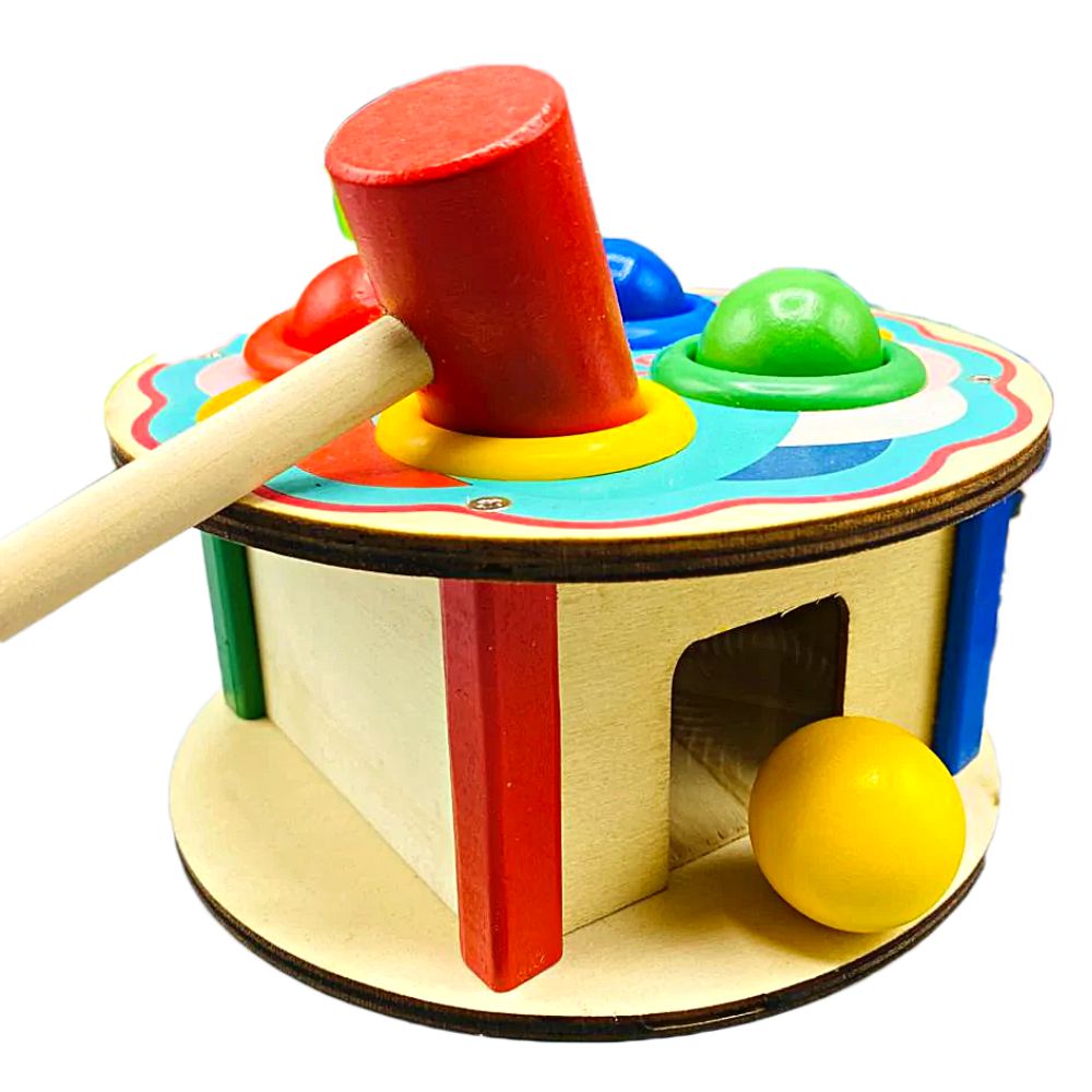 Small Box Knocking The Ball – Wooden Toy – Preschool mall - Preschool ...